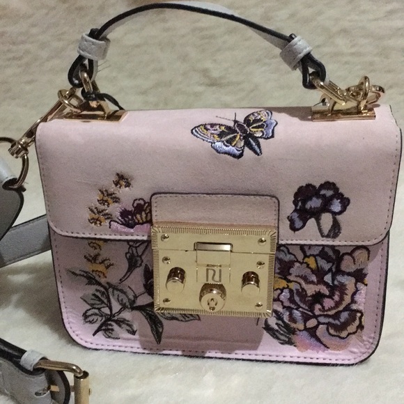 River Island | Bags | River Island Pink Embroidered Small Bag | Poshmark